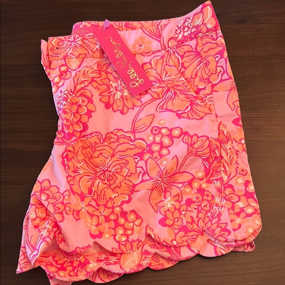 Lilly Pulitzer | Shorts | Lilly Pulitzer Pink And Orange Floral Shorts ...